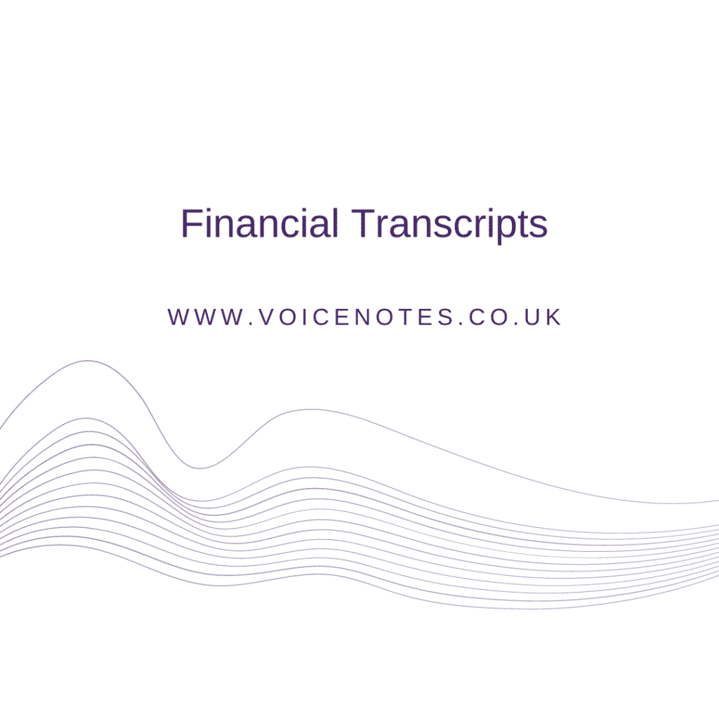 Accurate financial transcription services